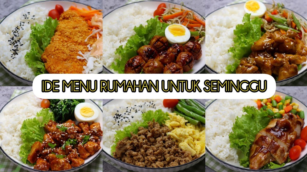 IDE MENU MASAKAN RUMAHAN UNTUK SEMINGGU - YouTube