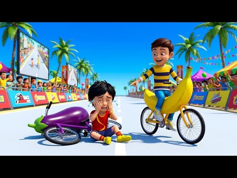 Shiva vs Rudra: Fruit Bicycle Race Challenge! | 3D Cartoon Animation 2026
