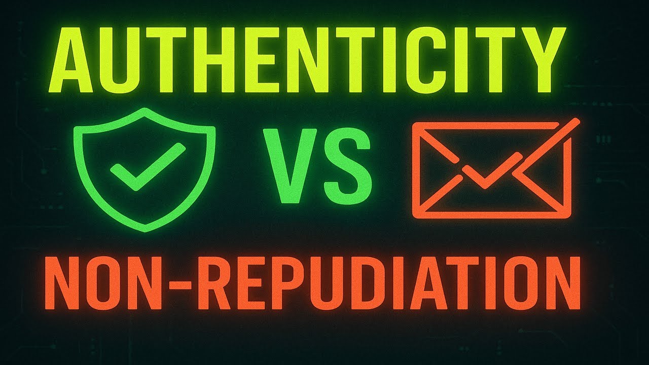 Authenticity vs. Non-Repudiation: Key Concepts in Cybersecurity - YouTube