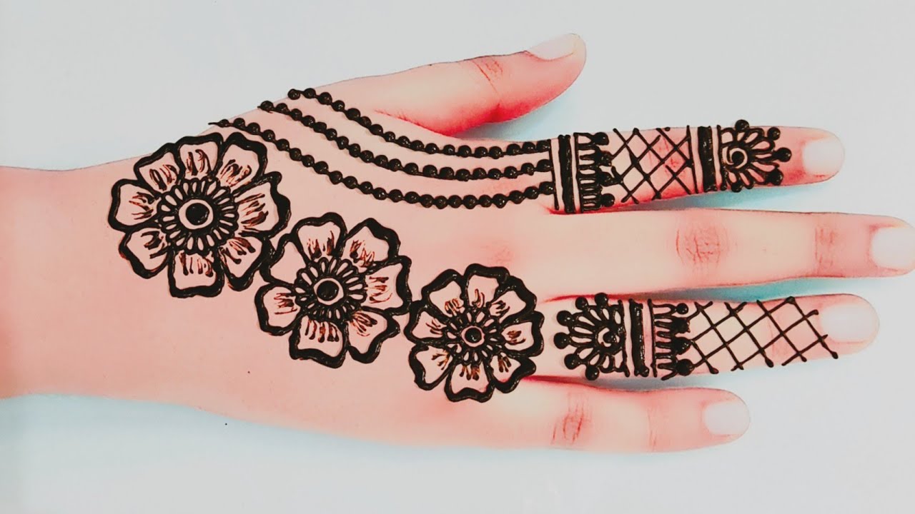Simple And Easy Flower🌸🌸 Mehndi Design For Mahashivratri 🙏 🙏 - YouTube
