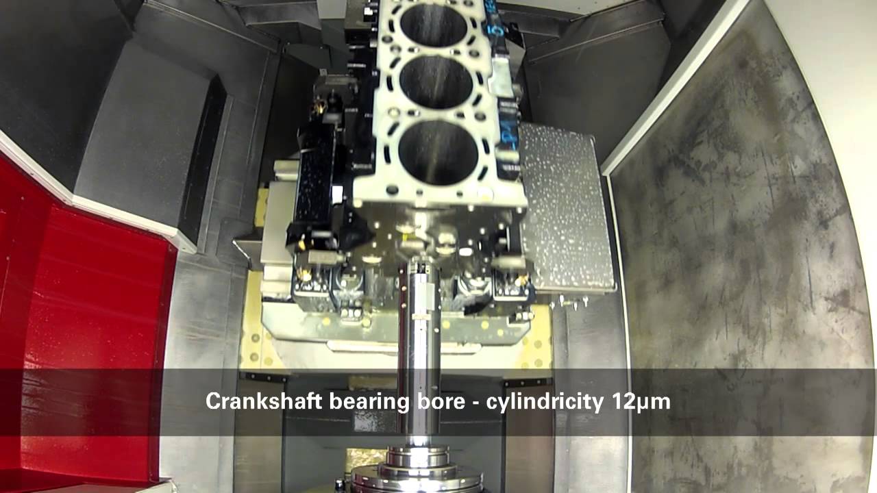 Complete machining of crankcases on a fully-automatic Heckert ...