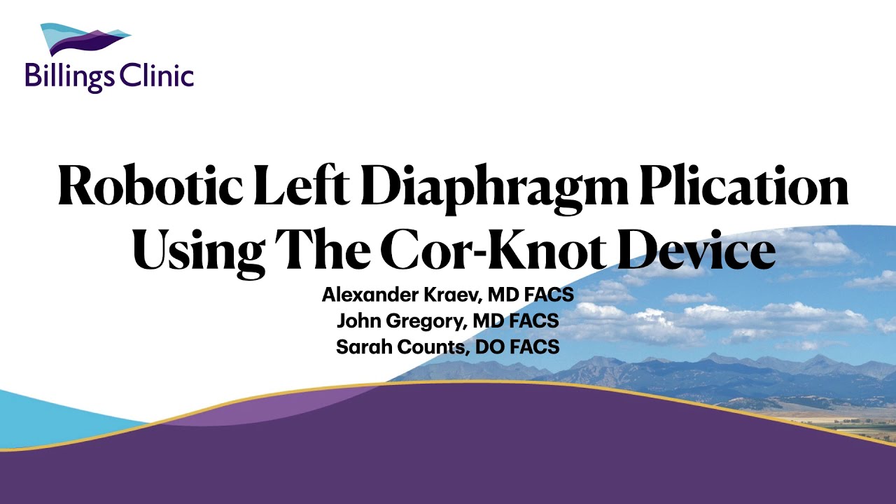 Robotic Left Diaphragm Plication Using Automatic (Cor-Knot) Device ...