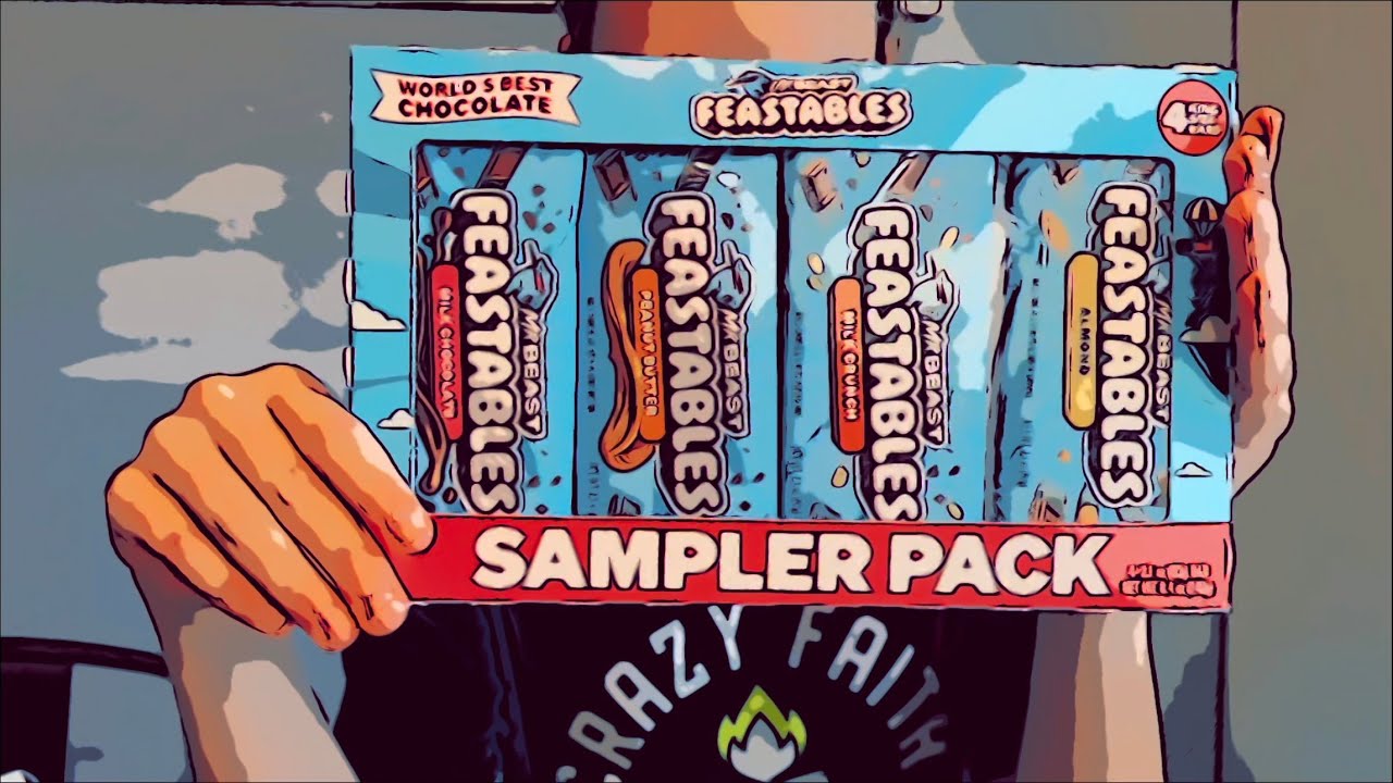 REVIEWING FEASTABLES SAMPLE PACK! BETTER THAN HERSEY’S!! @MrBeast - YouTube