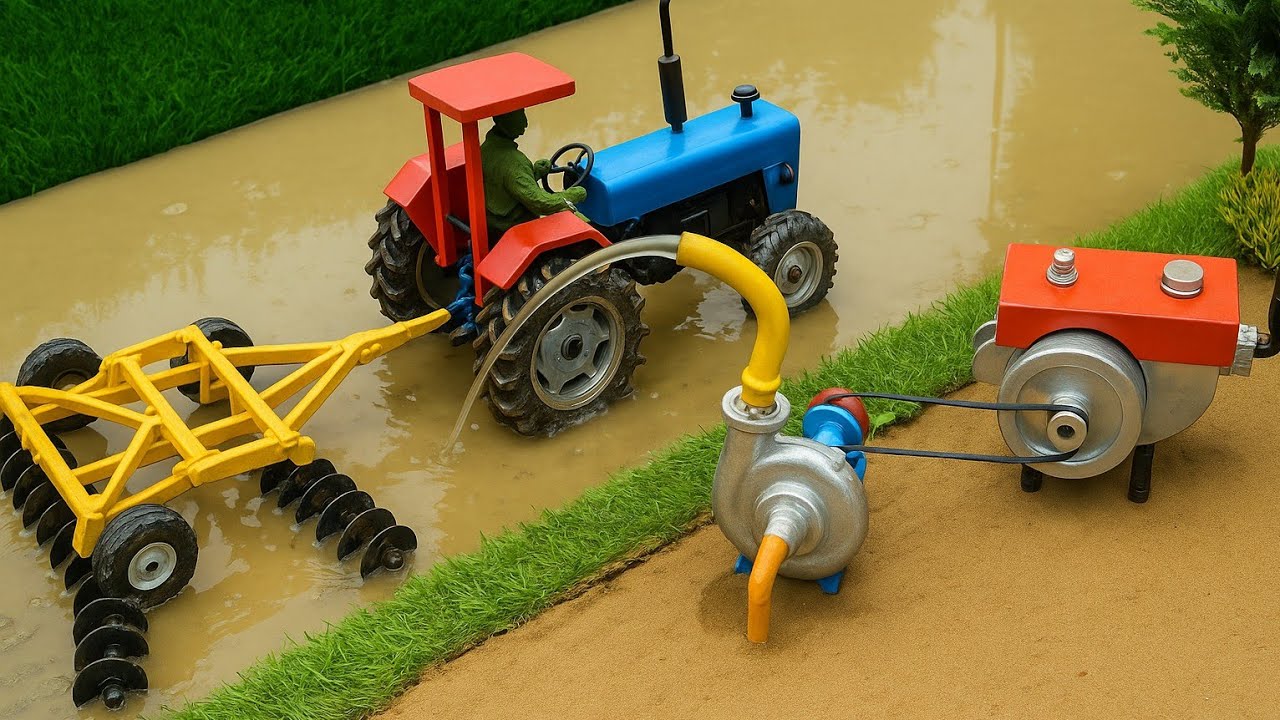 Diya mini tractor growing paddy seeds science project | diya tractor ...