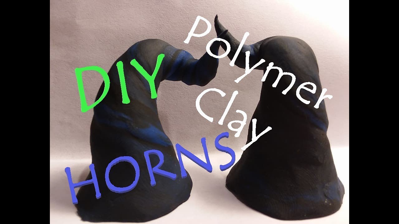 DIY Clay Horns Tutorial - YouTube