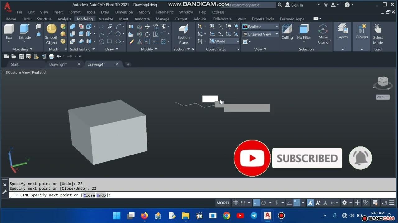 AutoCAD Basic tutorial for beginners 3D by Afaan oromo part 4 - YouTube