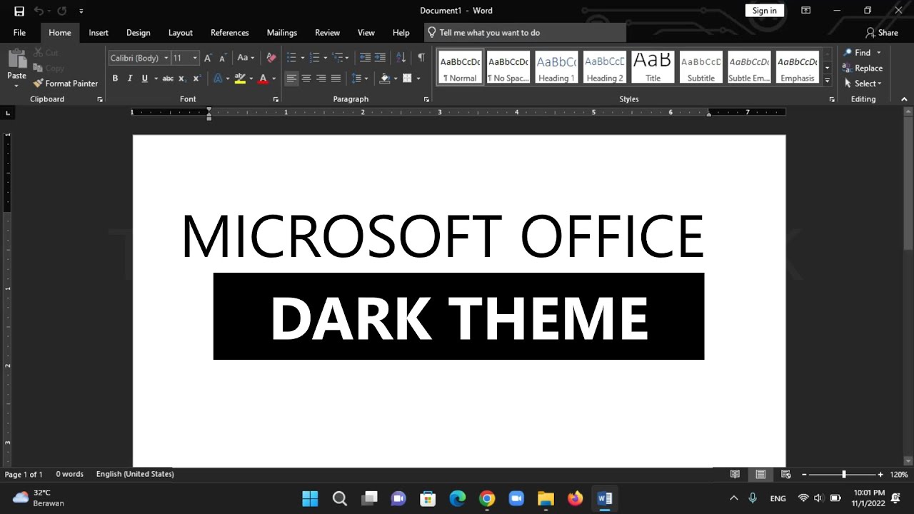 Cara Mengganti Warna Tema pada Microsoft Office - YouTube