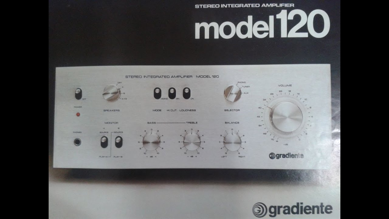 Amplificador Gradiente M 120 concerto - YouTube