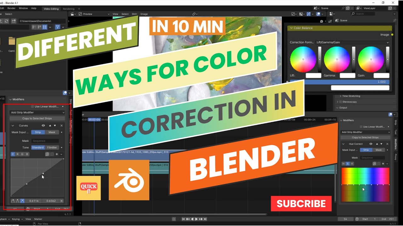 Learn Different Ways For Color Correction In BLENDER? - YouTube