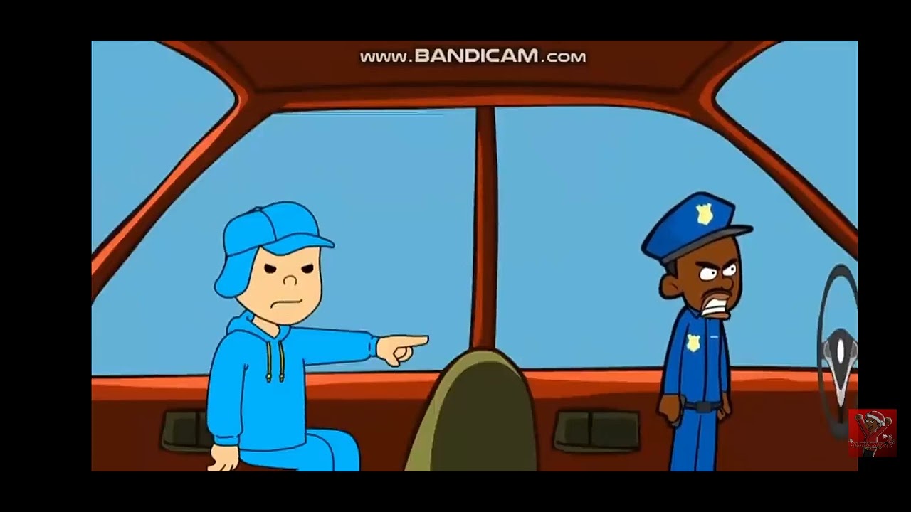 Classic Caillou car Boris officer - YouTube