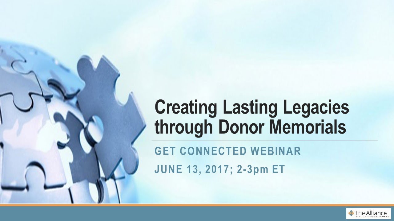 Creating Lasting Legacies through Donor Memorials - YouTube