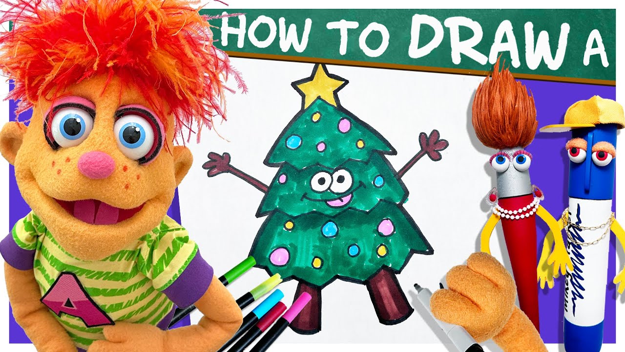 How To Draw A Christmas Tree| Art Tutorial for Kids | Artie's Show ...