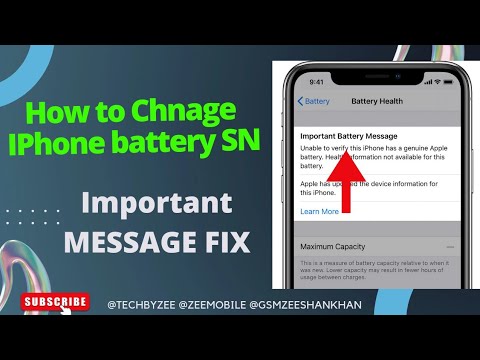 How to Change SN iPhone 7 TO XS MAX Battery | Important MSG fIX - YouTube