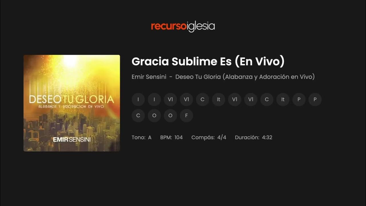 Gracia Sublime Es (En Vivo) - Emir Sensini | Multitrack Original - YouTube
