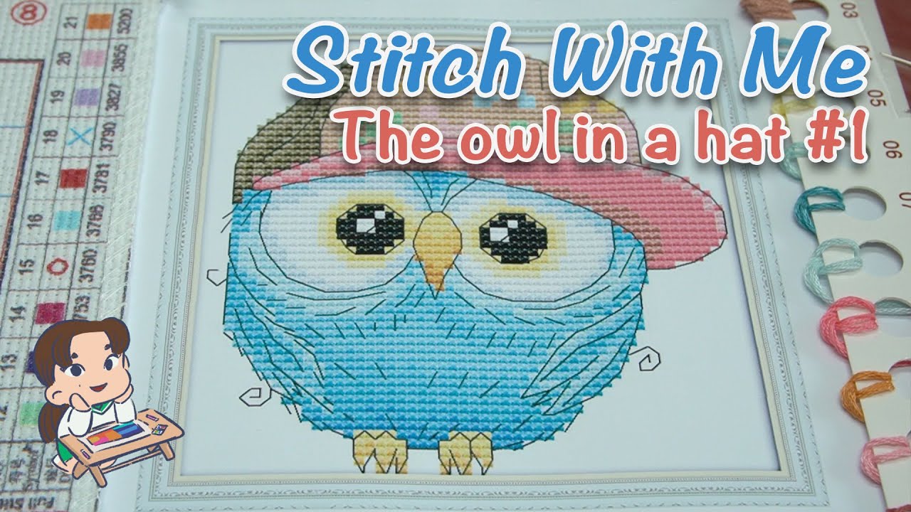 Stitch With Me - The owl in a hat #1 [no talk] - YouTube