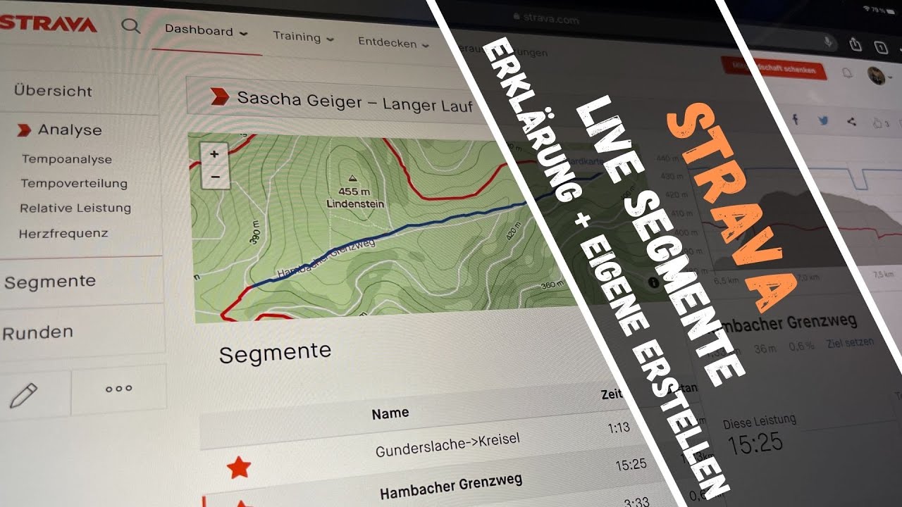 Strava Live Segments Anleitung deutsch - YouTube