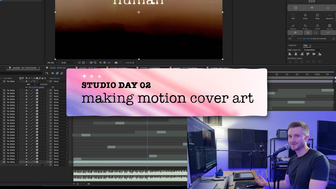 Studio Day 02 - Making Motion Cover Art - YouTube