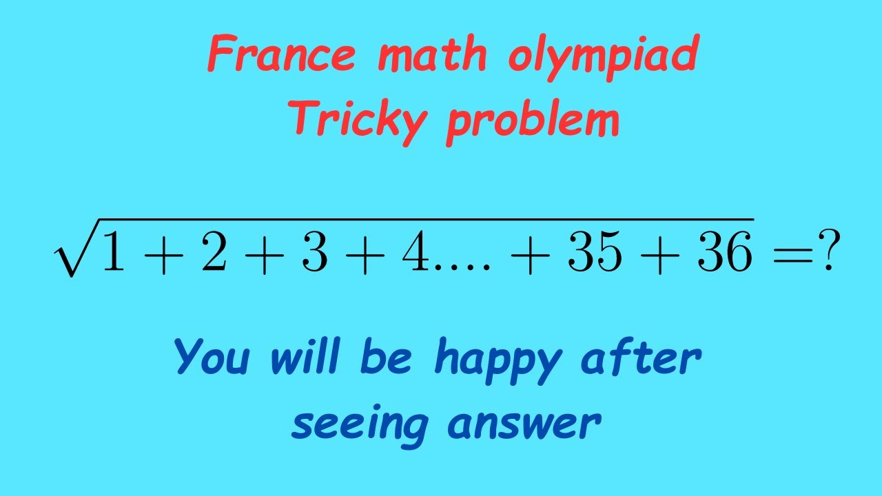 France math olympiad problem | You should know this trick | - YouTube