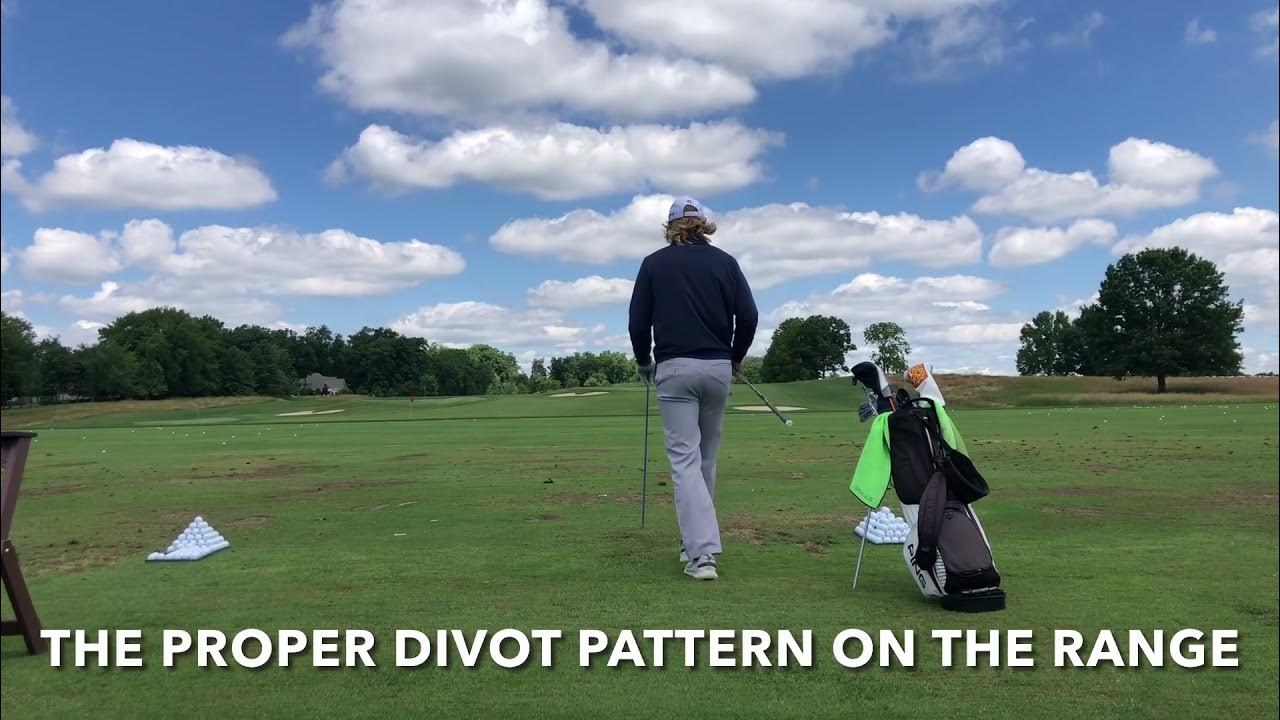 Proper Divot Pattern on the Range - YouTube