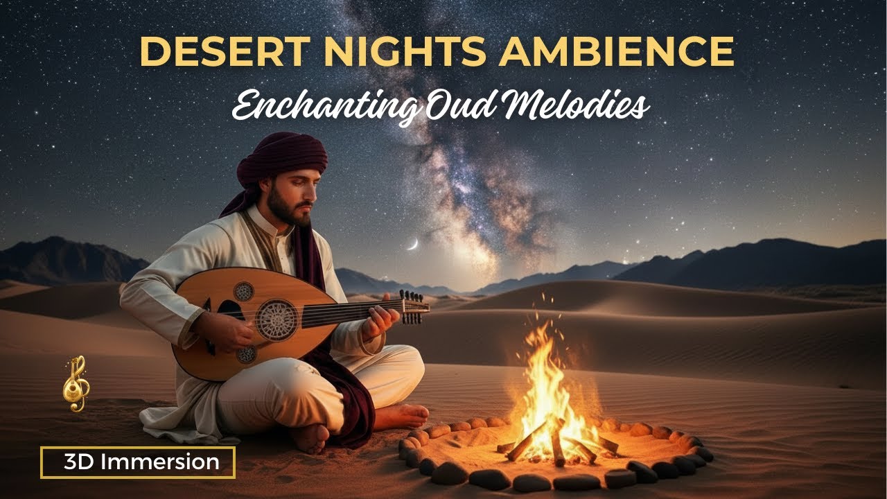 Soulful Oud Melodies & Desert Night Ambience 🌙 Instrumental Arabic ...