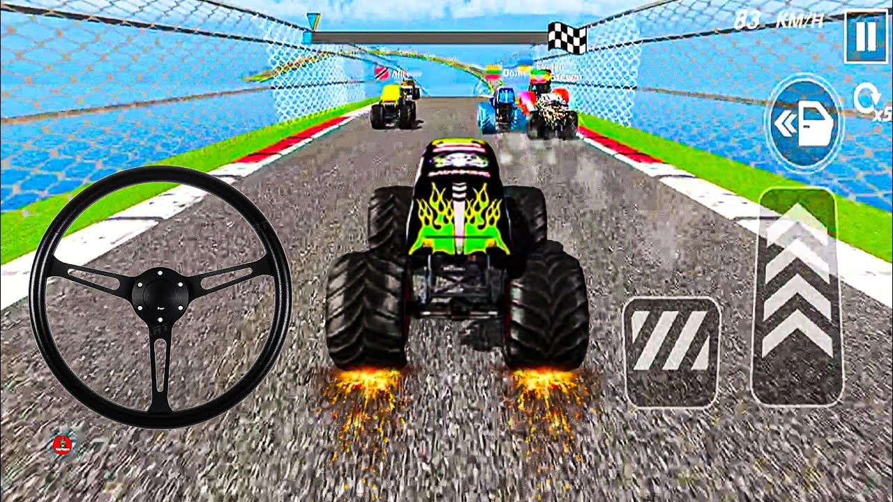 Monster Truck Mega Ramp Extreme Racing - Impossible GT Car Stunts ...