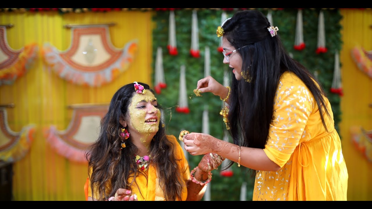 Haldi Simran Sahil Wedding #Haldi #Ceremony #weddingvlogs #cf50studios ...