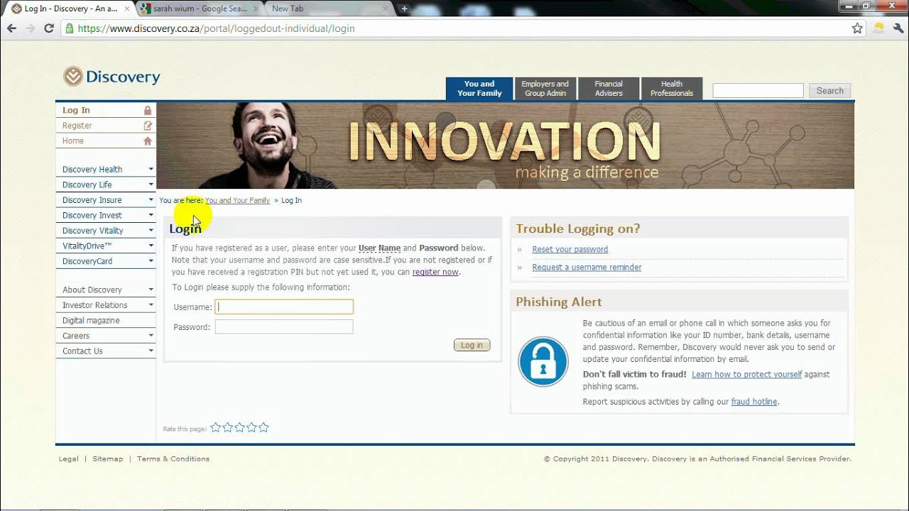How to log on to www.discovery.co.za - YouTube