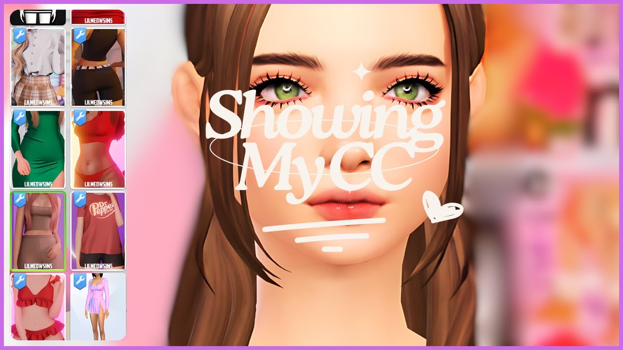 SHOWING OFF MY CUSTOM CONTENT 45 Files | Sims 4 Clothes - YouTube