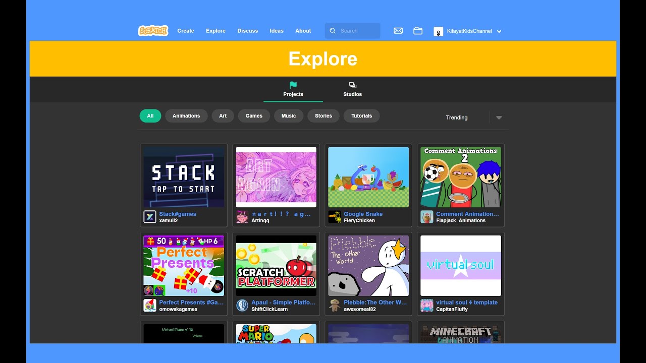 How to get on scratch's explore page - YouTube