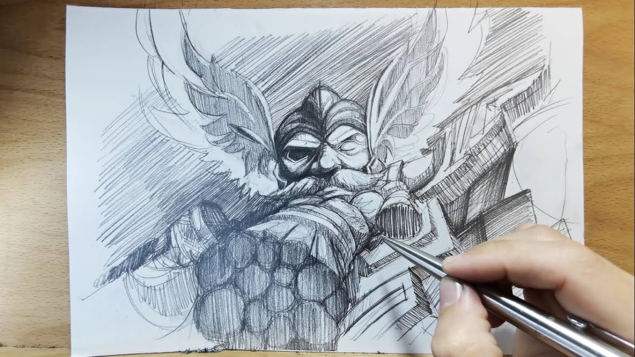 FRANCO DRAWING TIMELAPSE | Valhalla Ruler Epic Skin | 4K | MLBB - YouTube