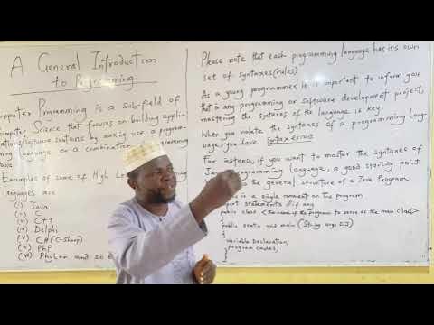 A General Introduction to Programming - YouTube