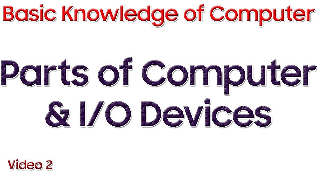 Video 2 : Parts of Computer & I/O Devices - YouTube