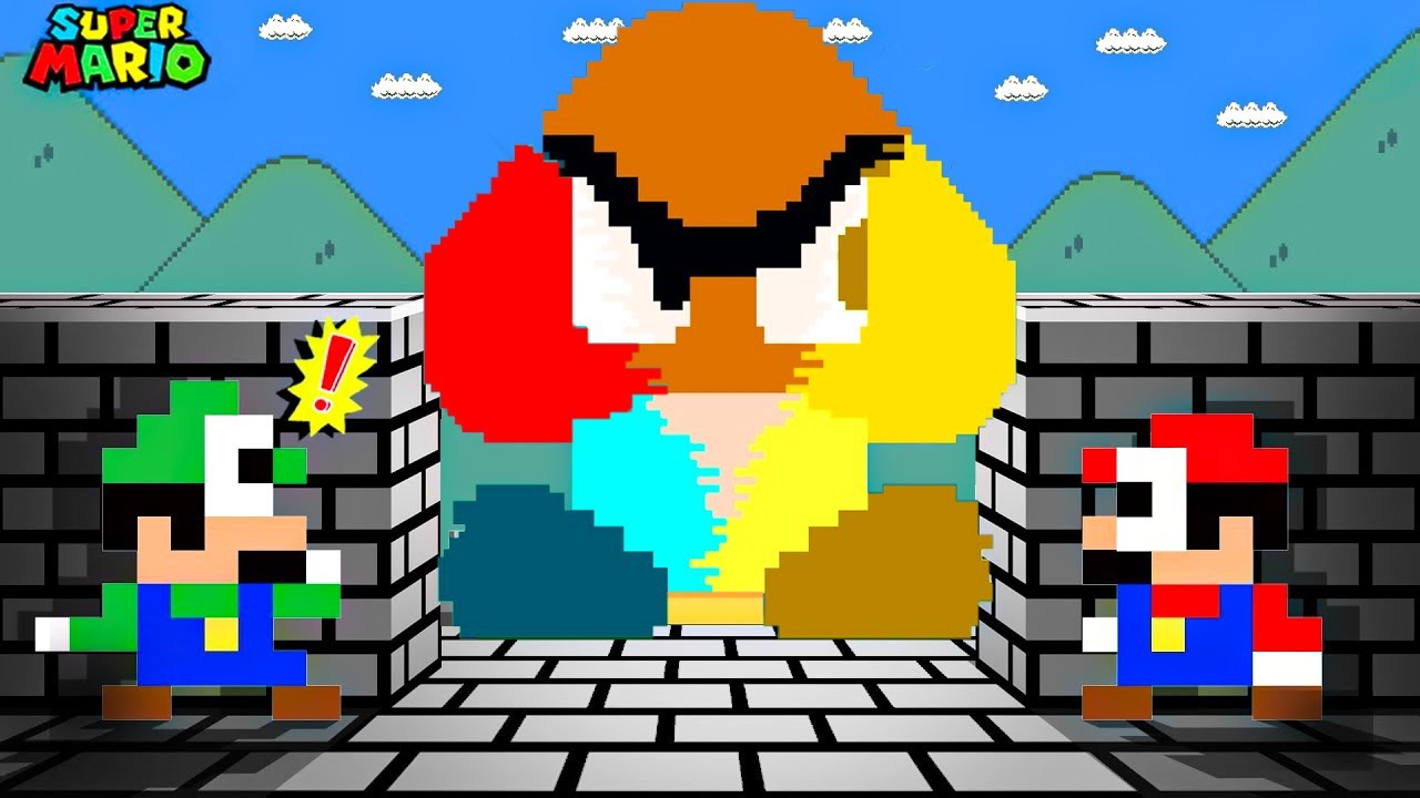 Super Mario Bros. but Everything Mario touch turns to Rainbow | Game ...