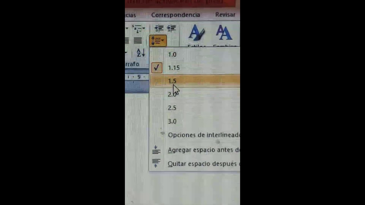 Como poner INTERLINEADO en WORD - YouTube
