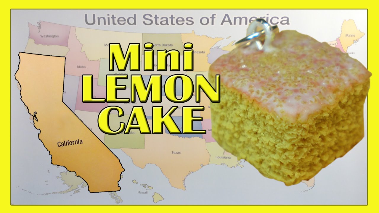 How To Sculpt A Polymer Clay Miniature California Lemon Cake - YouTube
