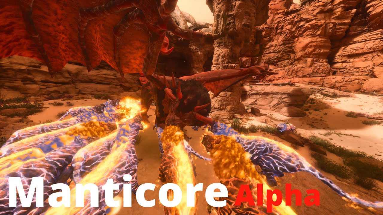 Dokážou Pyromani porazit Alpha Manticore(Manticore Alpha)-Ark Survival ...