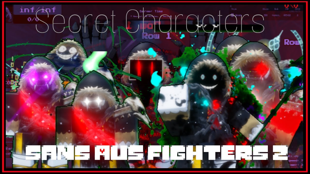 All Secret Characters Showcase / Sans Au Fighters 2 - YouTube