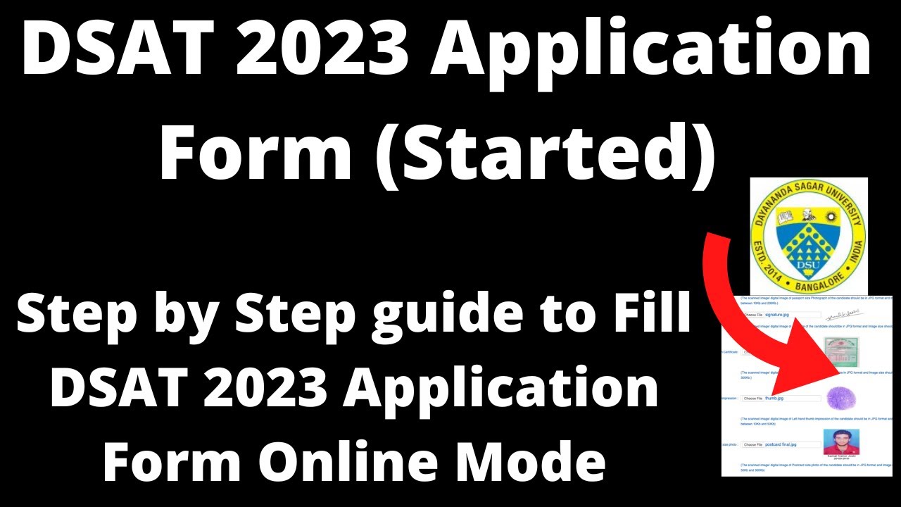 Dsat Application Form 2023 - Printable Forms Free Online
