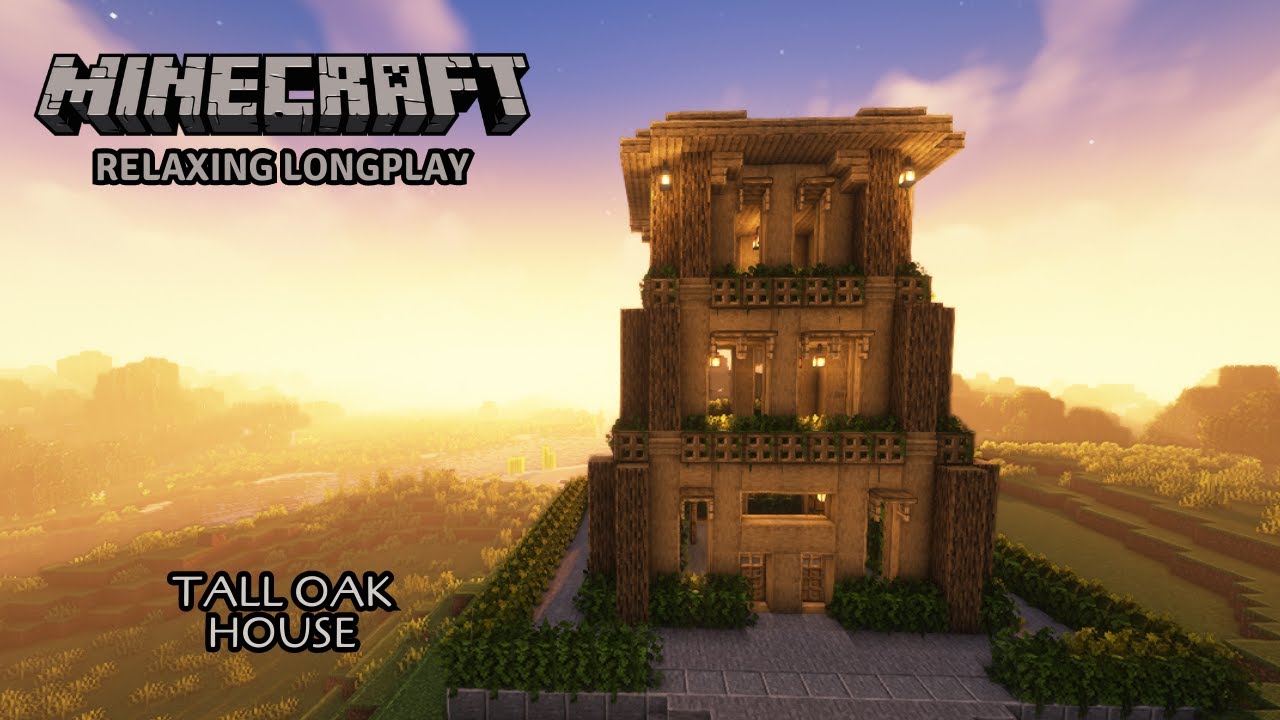 Minecraft Relaxing Longplay - Rainy Oak Tower (No Commentary) [1.20 ...