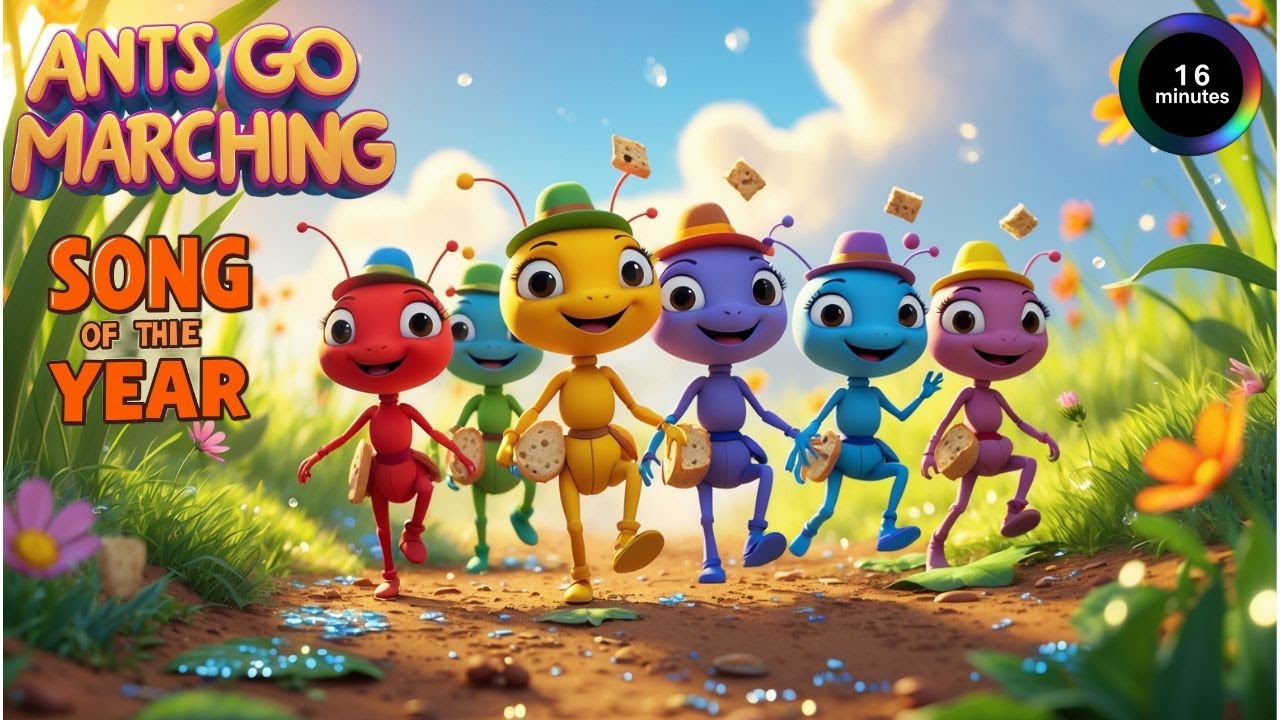 Ants go Marching One by One 3D Cartoon Songs and Rhymes for Kids - YouTube