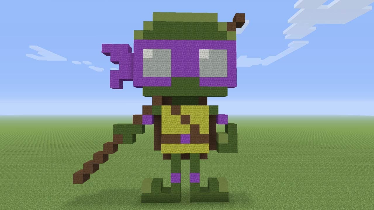 Minecraft Pixel Art - Donatello from TMNT - YouTube