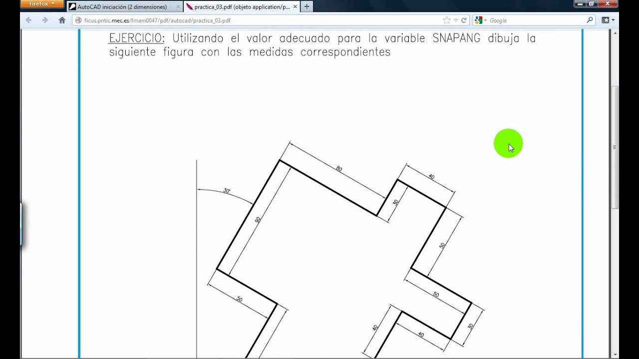 Curso AutoCAD 2D. Uso de la variable SNAPANG - YouTube