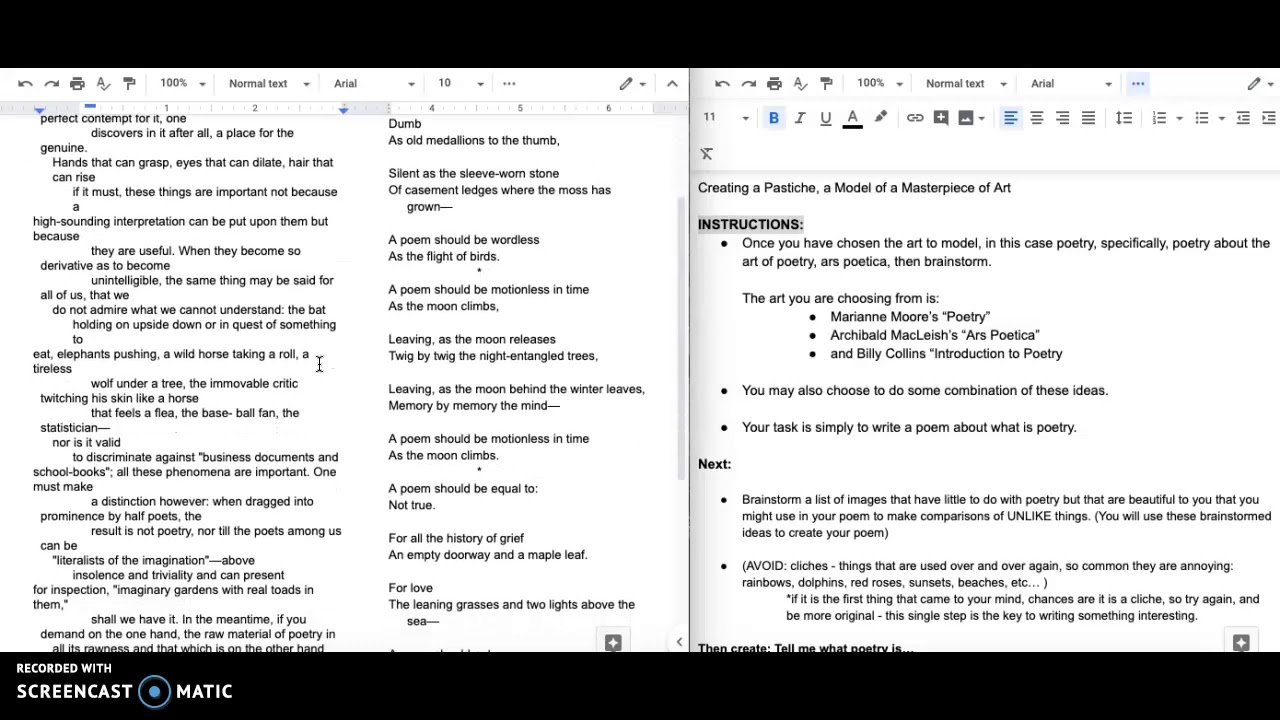 Creating a Pastiche, a Model of a Masterpiece of Art, Poetry - YouTube