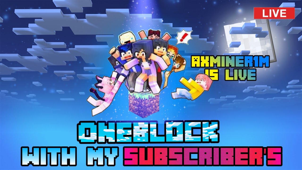 ONE BLOCK LIVE STREAM | Minecraft Java + Pocket SMP Server | Part 1 # ...