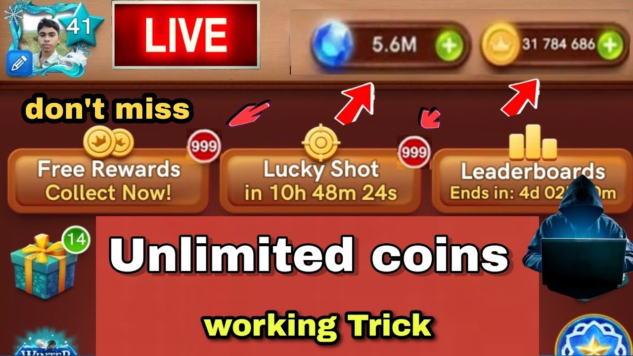 carrom pool unlimited coins and gems || carrom pool hack unlimited ...