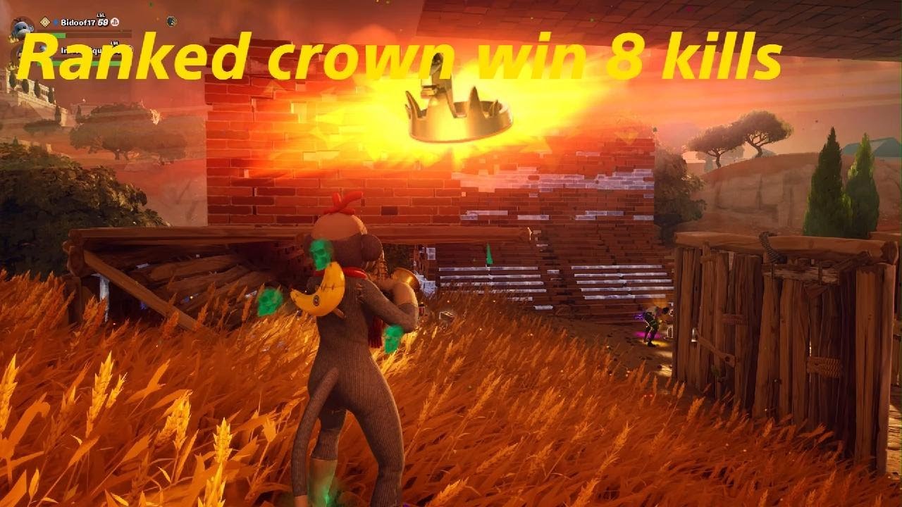 Fortnite ranked crown win 8 kills - YouTube