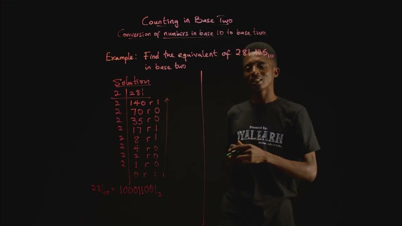 JSS1 | Number base | Conversion of numbers in base 10 to base 2 | 3 ...