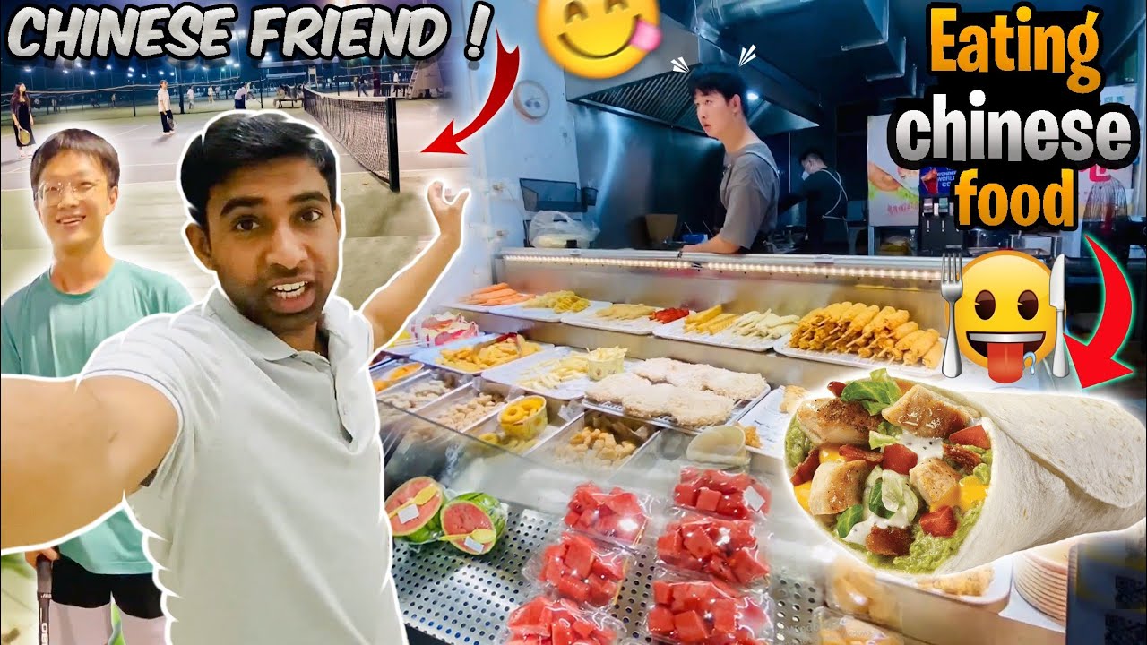 Chinese friend eating chinese food - YouTube