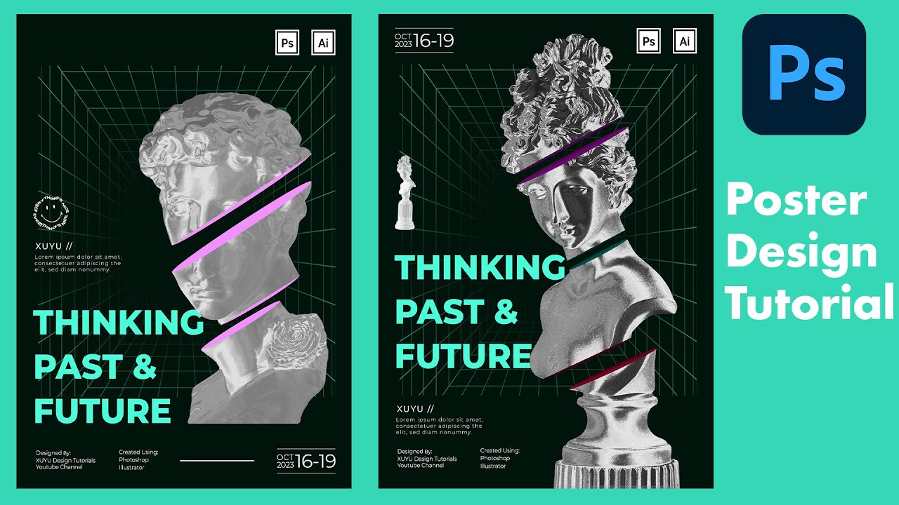 Poster Design Tutorial || Metal Statue Style Poster With Photoshop(Free ...