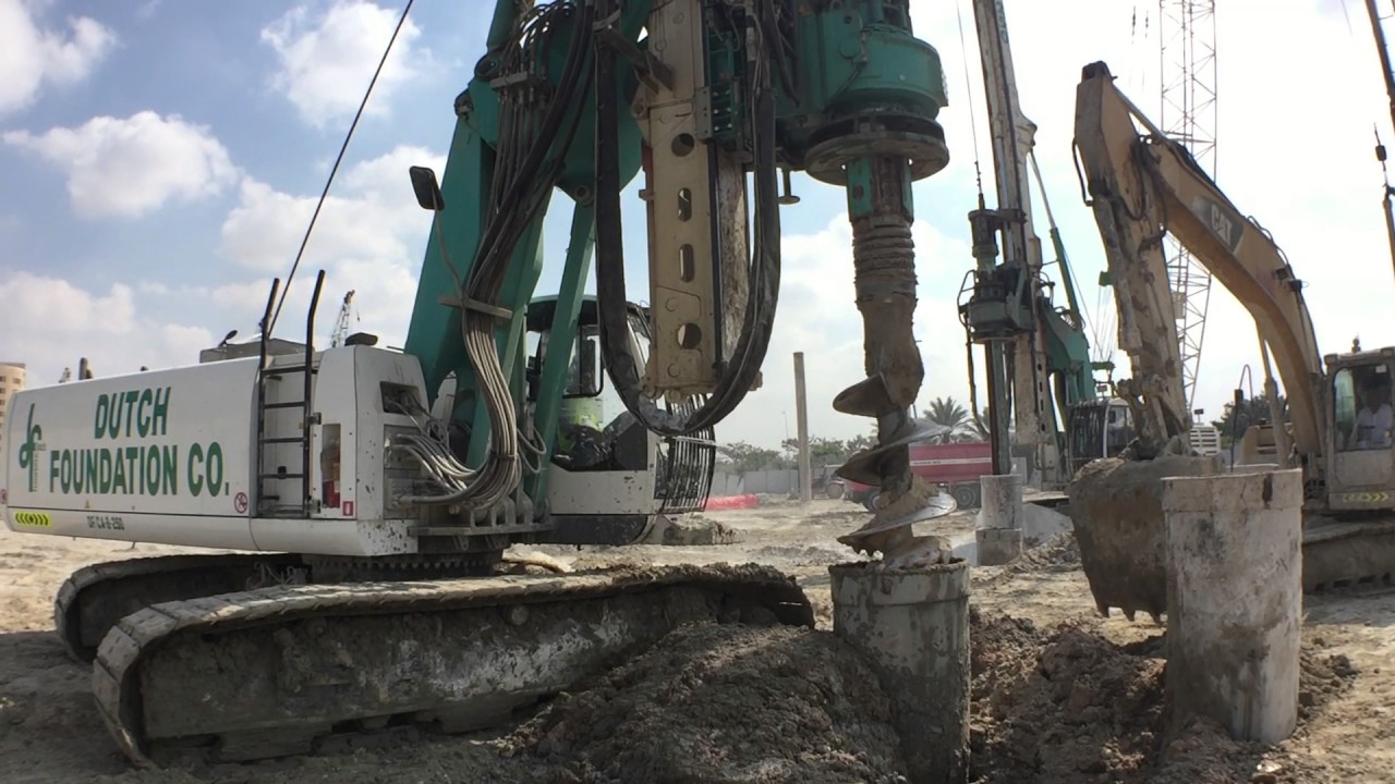 Dutch Foundation Piling Process - YouTube